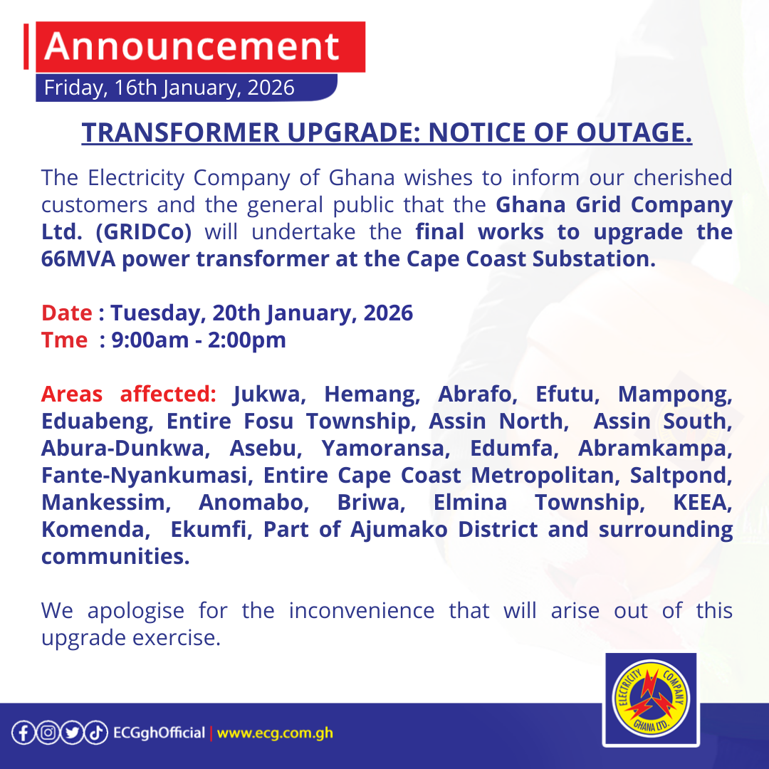 Electricity Company of Ghana Ltd - Transformer Upgrade: Notice of ...
