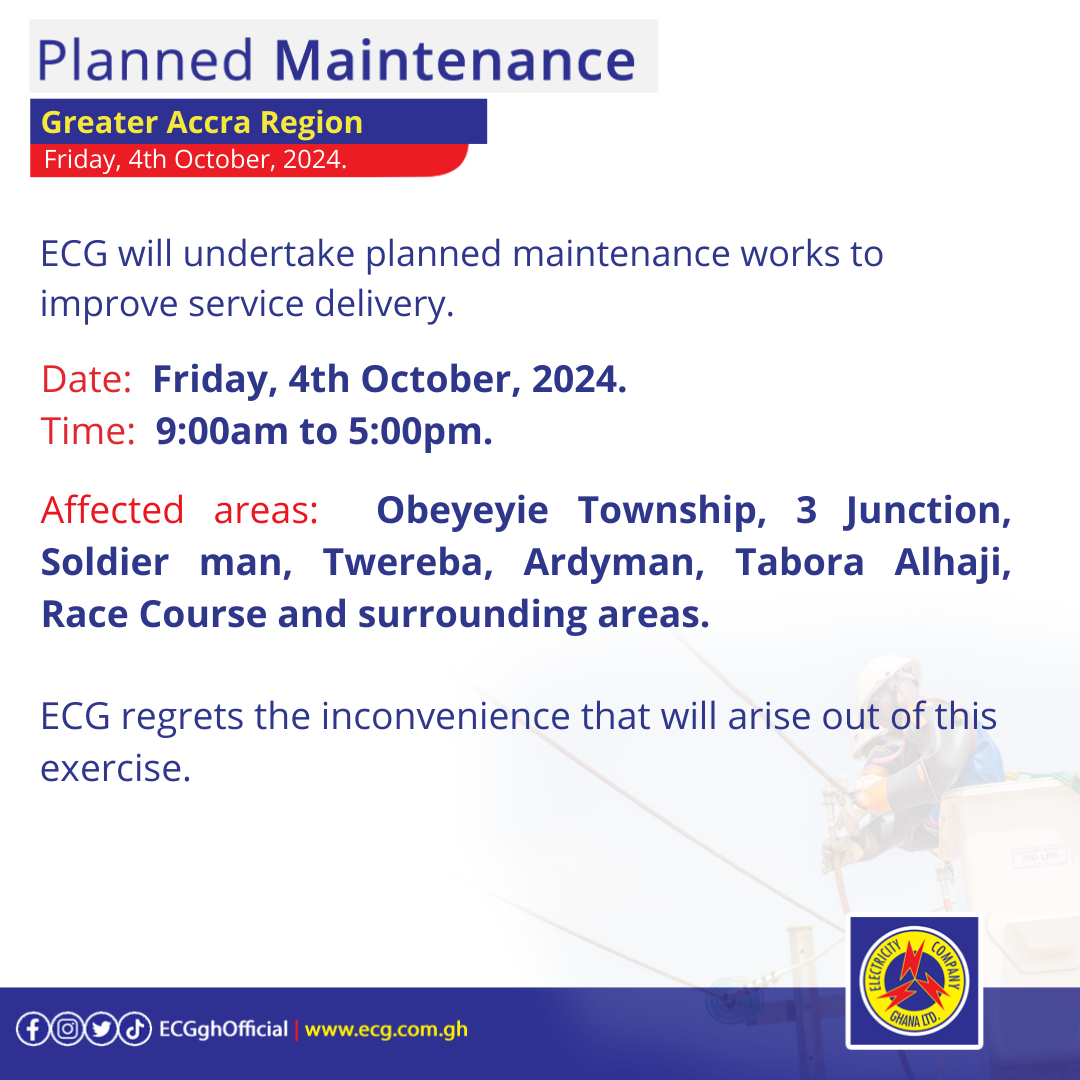 Electricity Company of Ghana Ltd - Planned Maintenance in Greater Accra ...